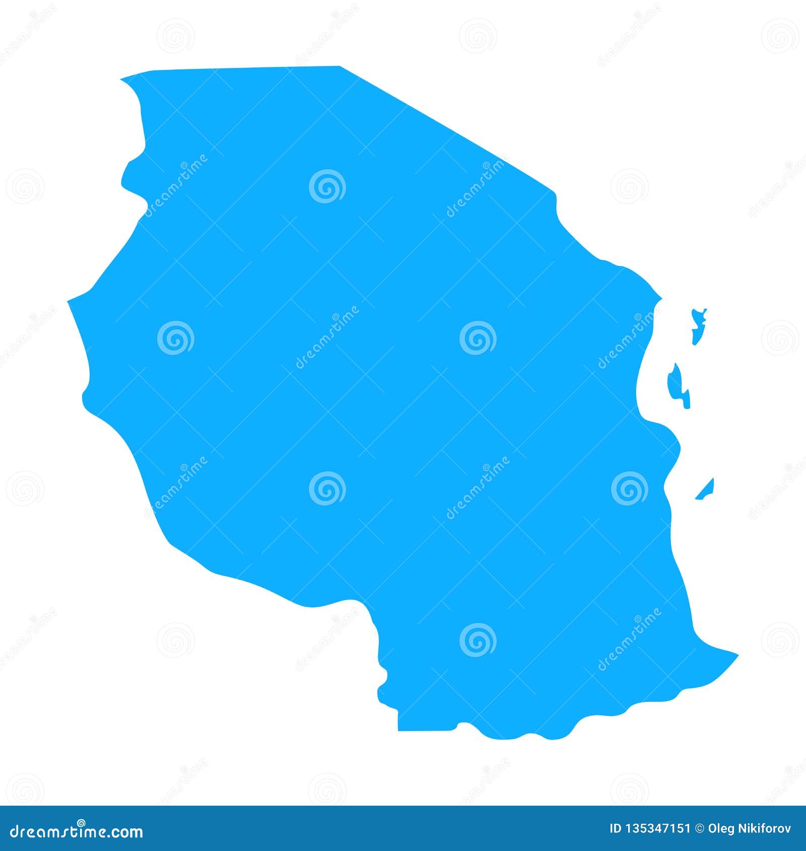 Map Of Tanzania Stock Illustration Illustration Of Flat 135347151
