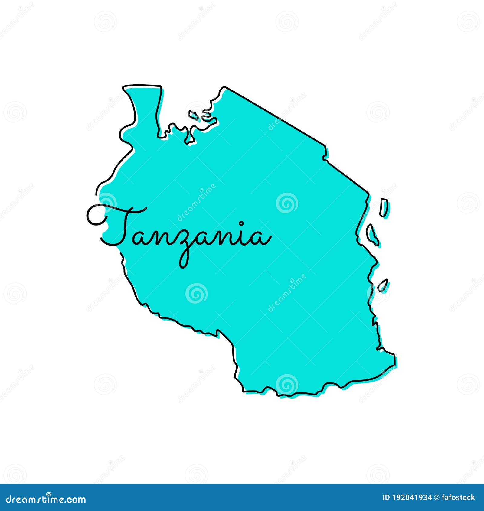 Map Of Tanzania Vector Design Template Stock Vector Illustration Of