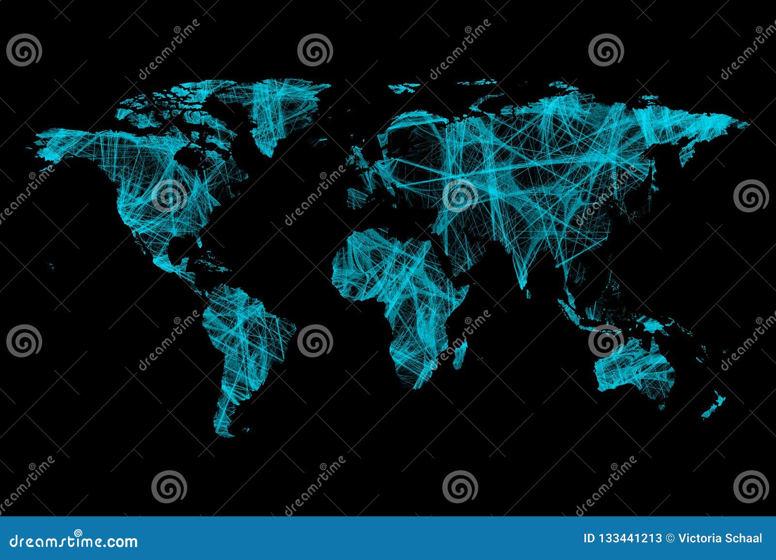 Map of tech connections stock illustration. Illustration of abstract ...