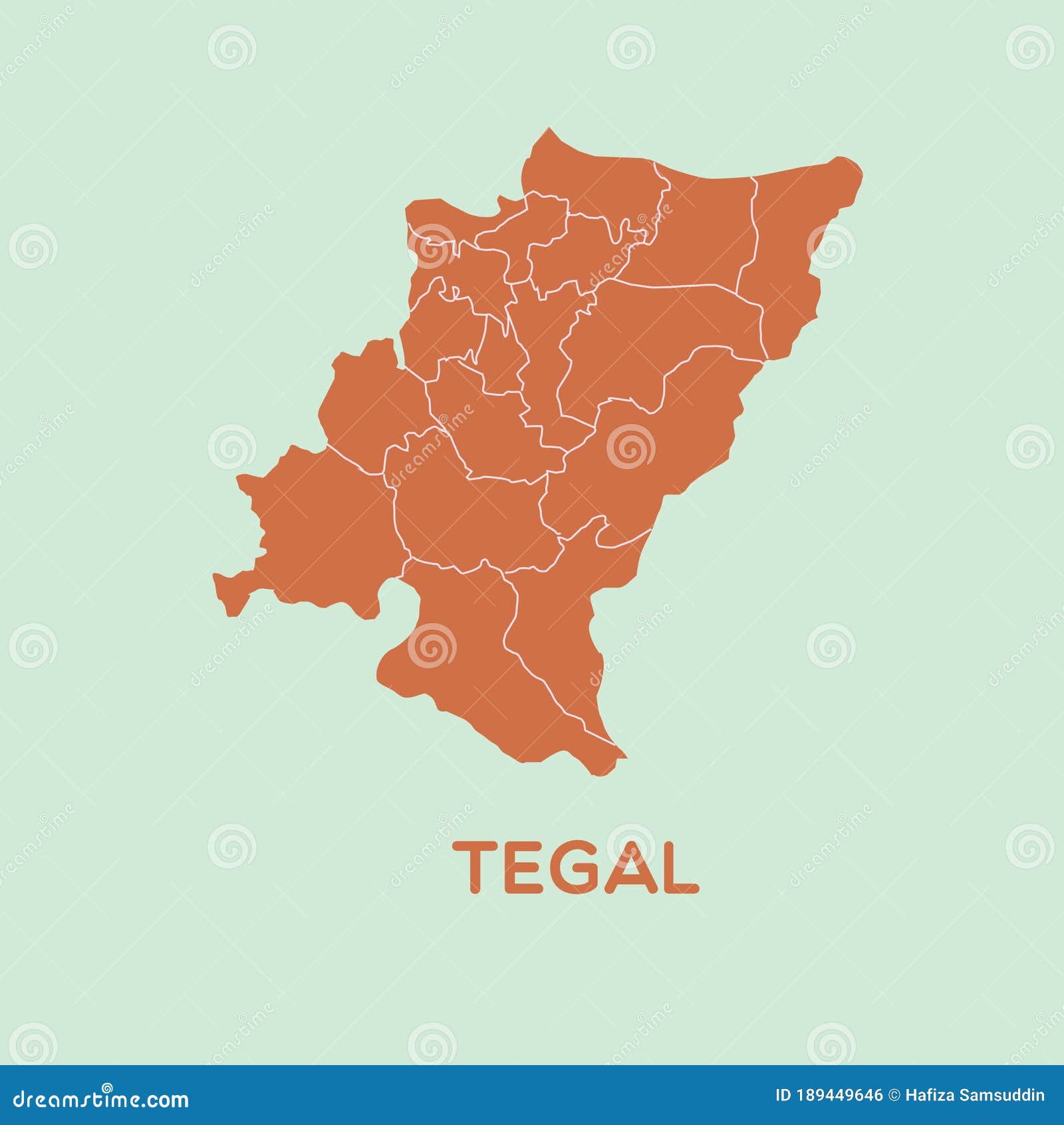 Map of Tegal. Vector Illustration Decorative Design Stock Vector ...
