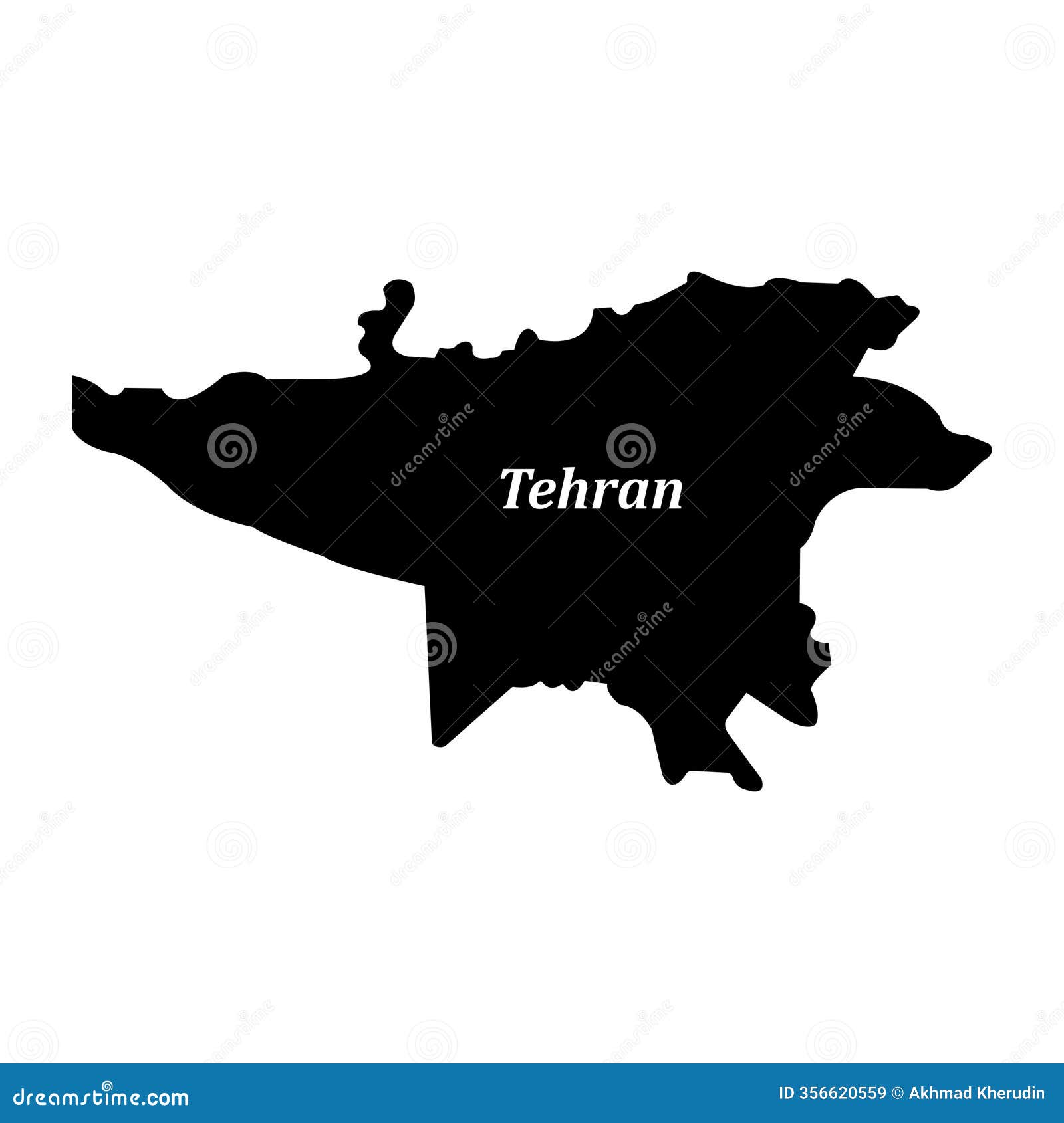 Map of Tehran, Capital of Iran Stock Vector - Illustration of blank ...