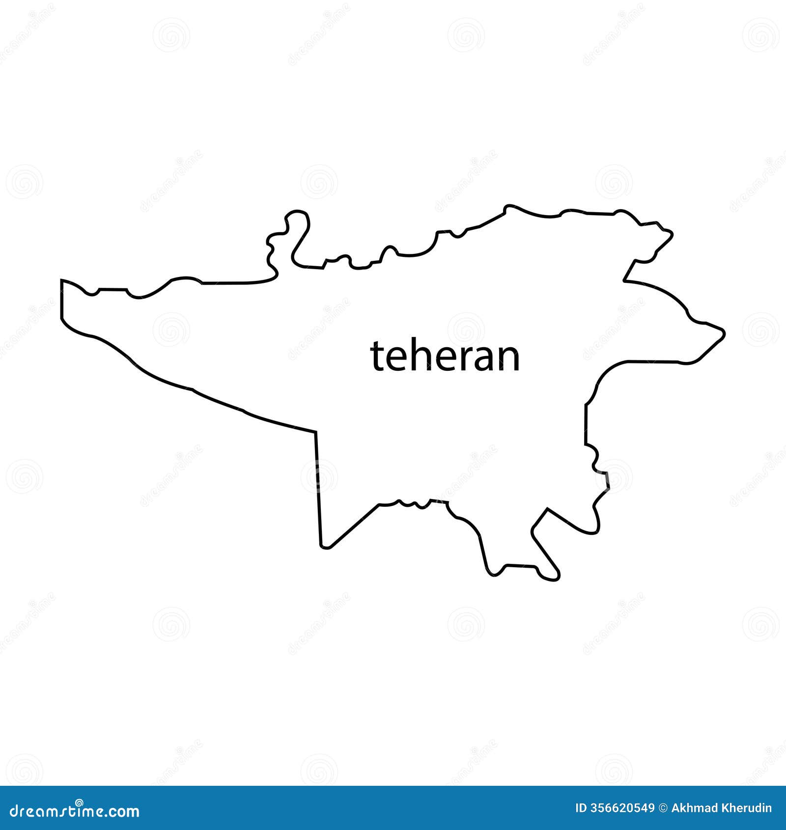 Map of Tehran, Capital of Iran Stock Vector - Illustration of symbol ...