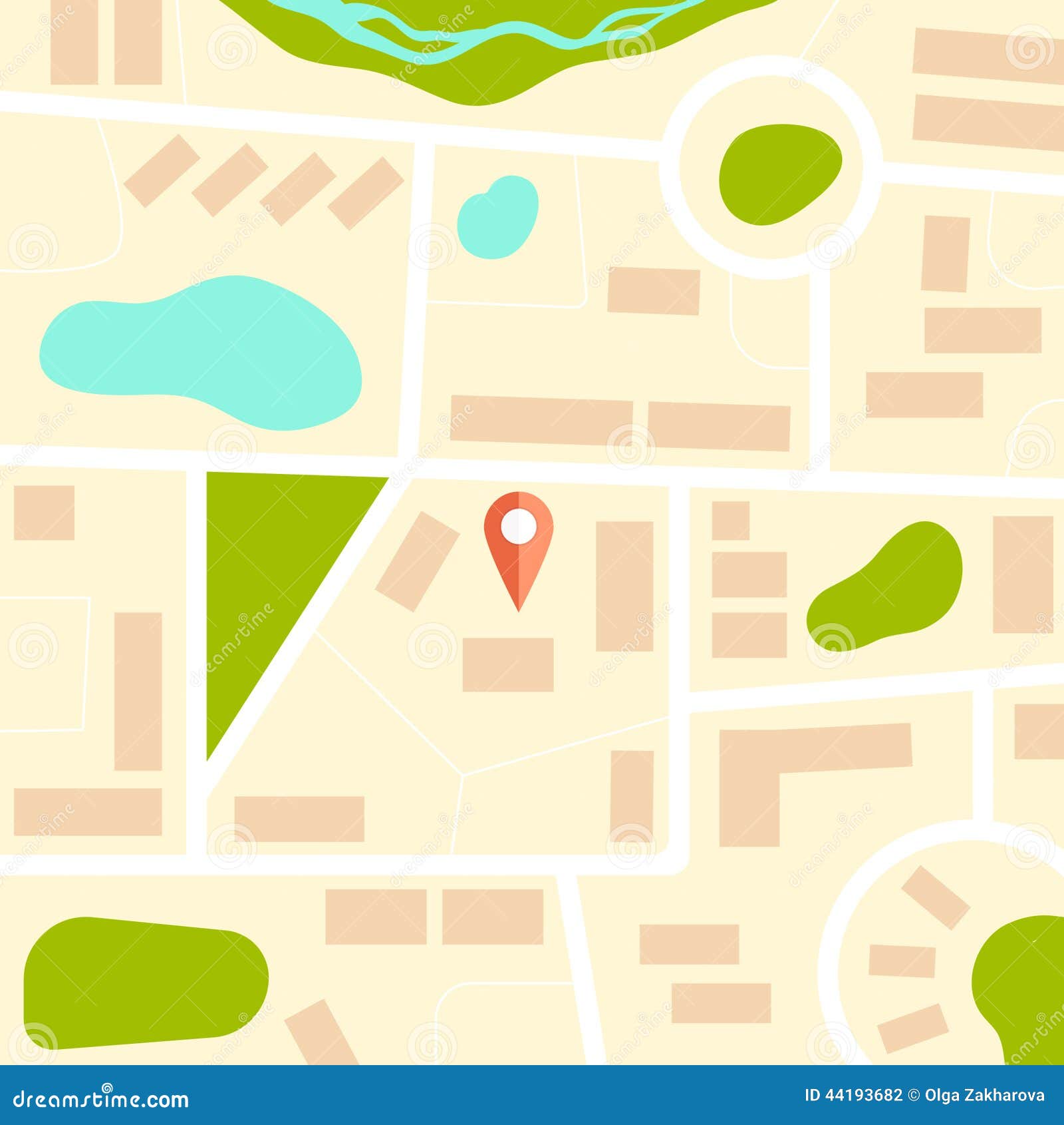 Map Template stock illustration. Illustration of river - 44193682