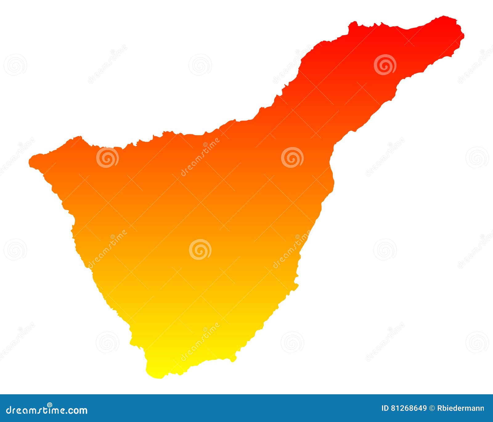 Map of Tenerife stock vector. Illustration of travel - 81268649