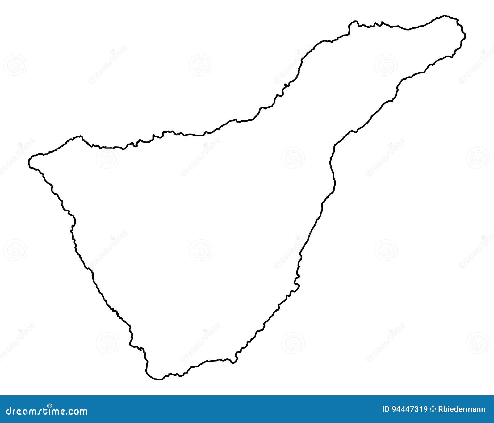 Map of Tenerife stock vector. Illustration of cartography - 94447319