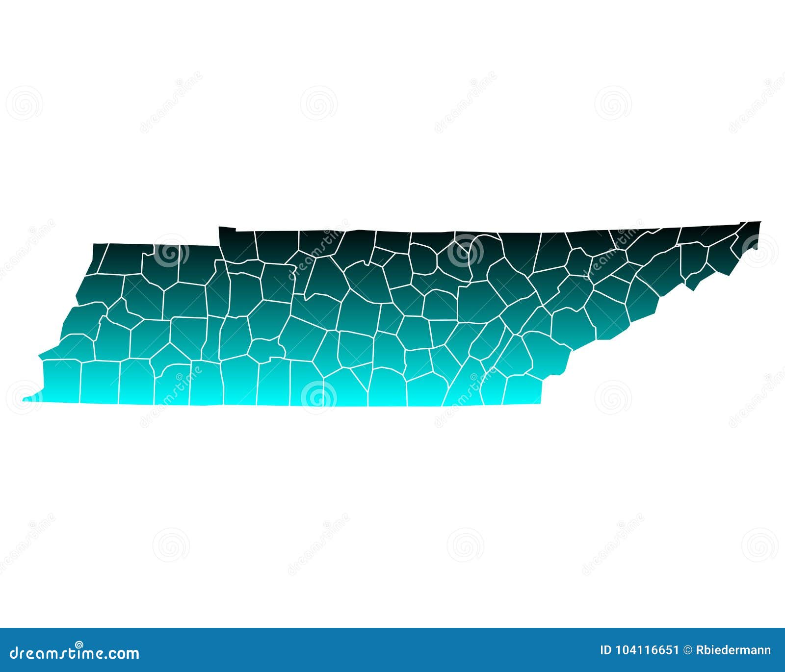 Map of Tennessee stock vector. Illustration of turquoise - 104116651