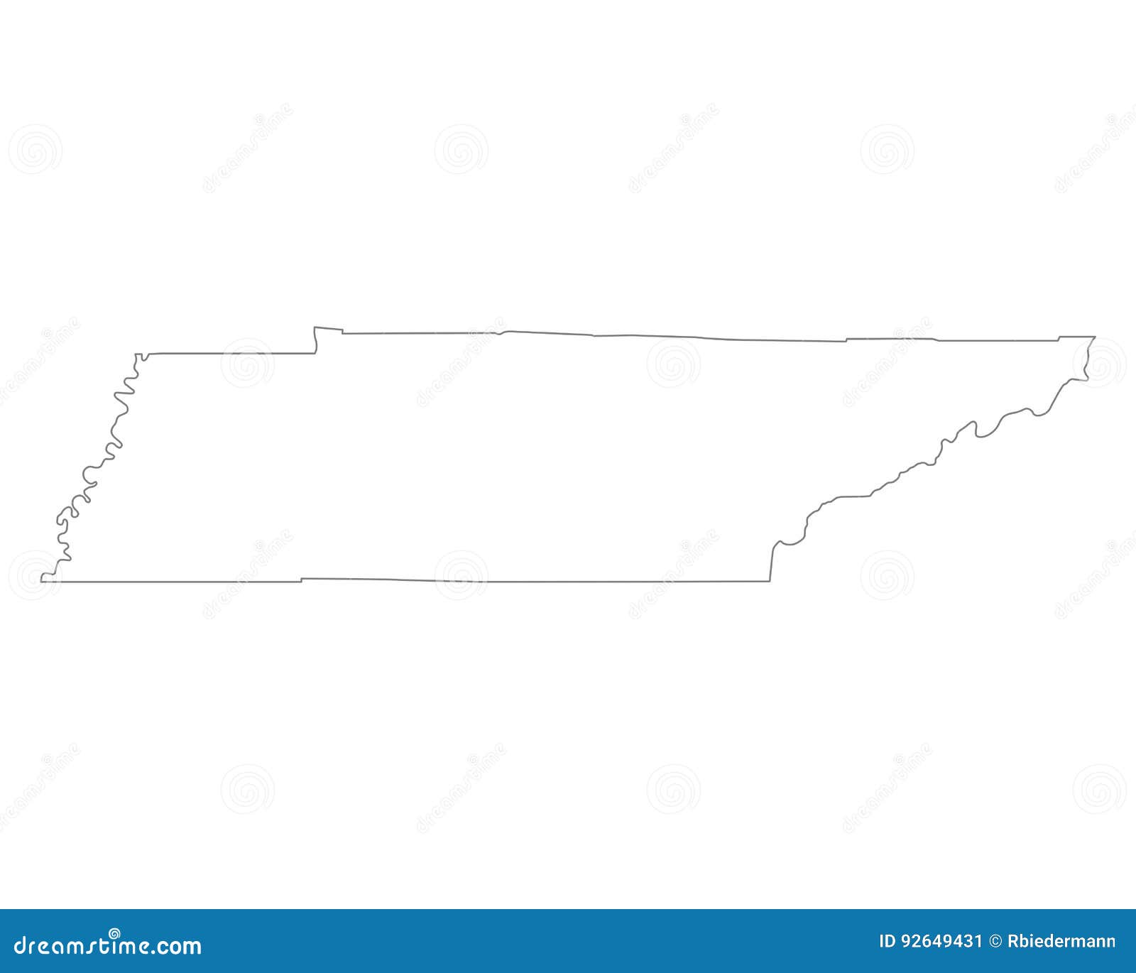 Map of Tennessee stock vector. Illustration of geography - 92649431
