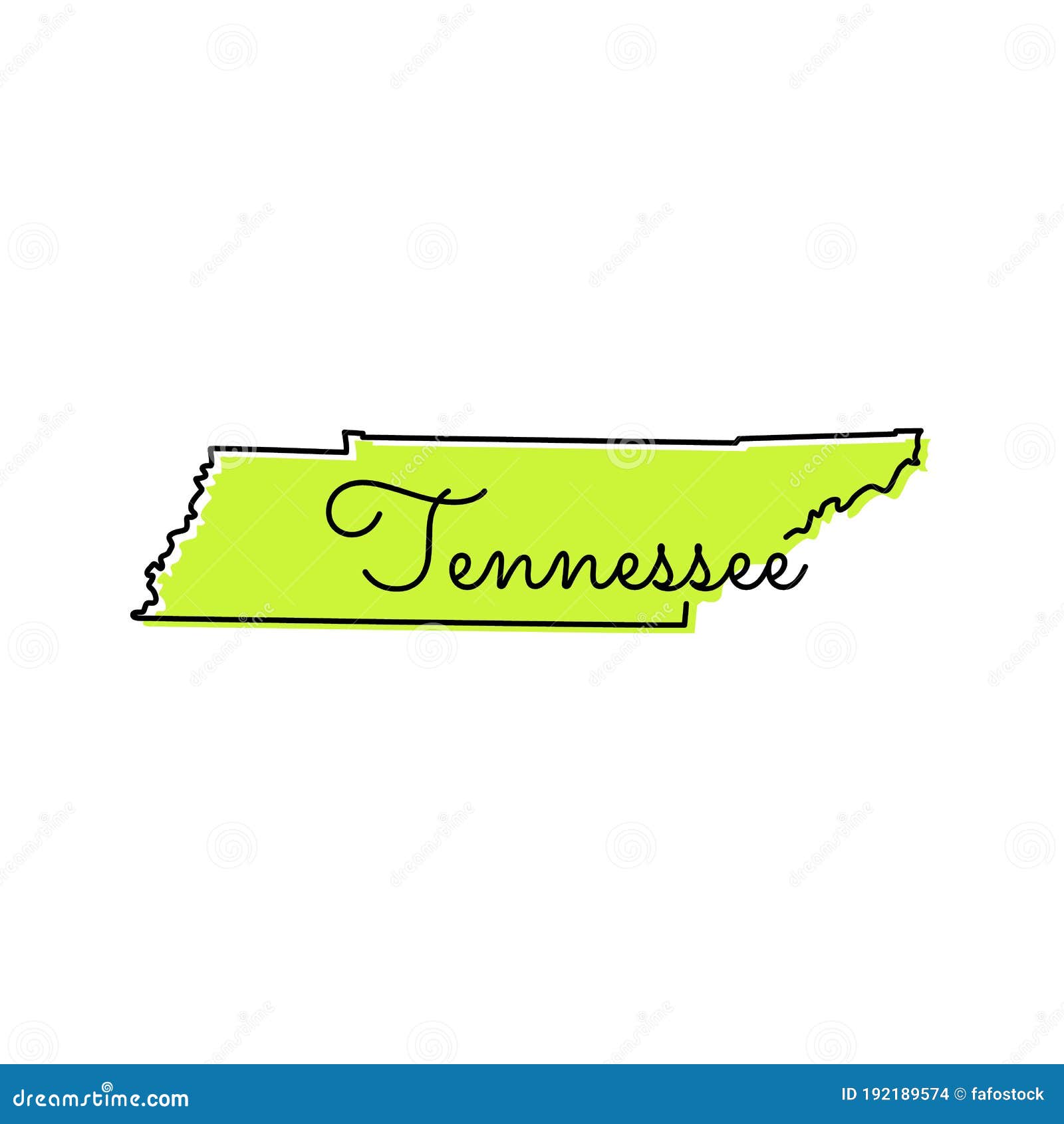 Map of Tennessee Vector Design Template. Stock Vector - Illustration of ...