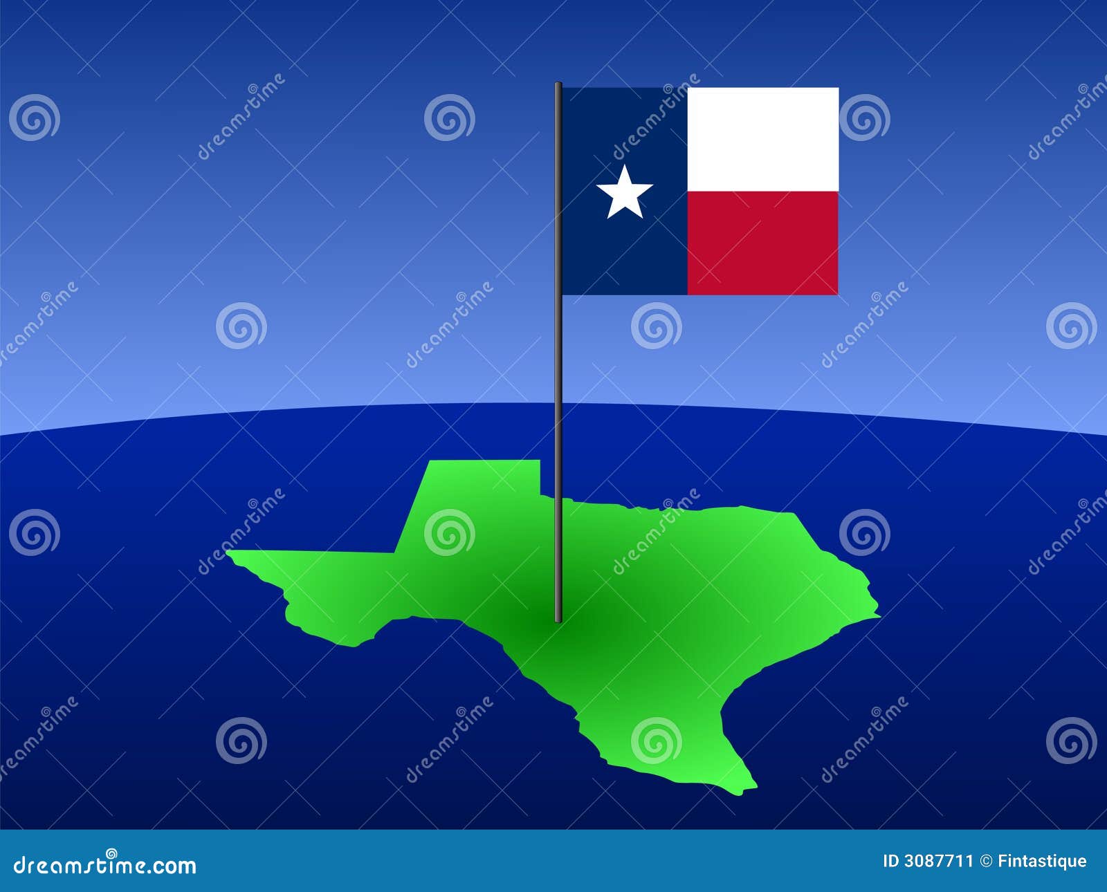 Map of Texas with flag stock vector. Illustration of diagram - 3087711