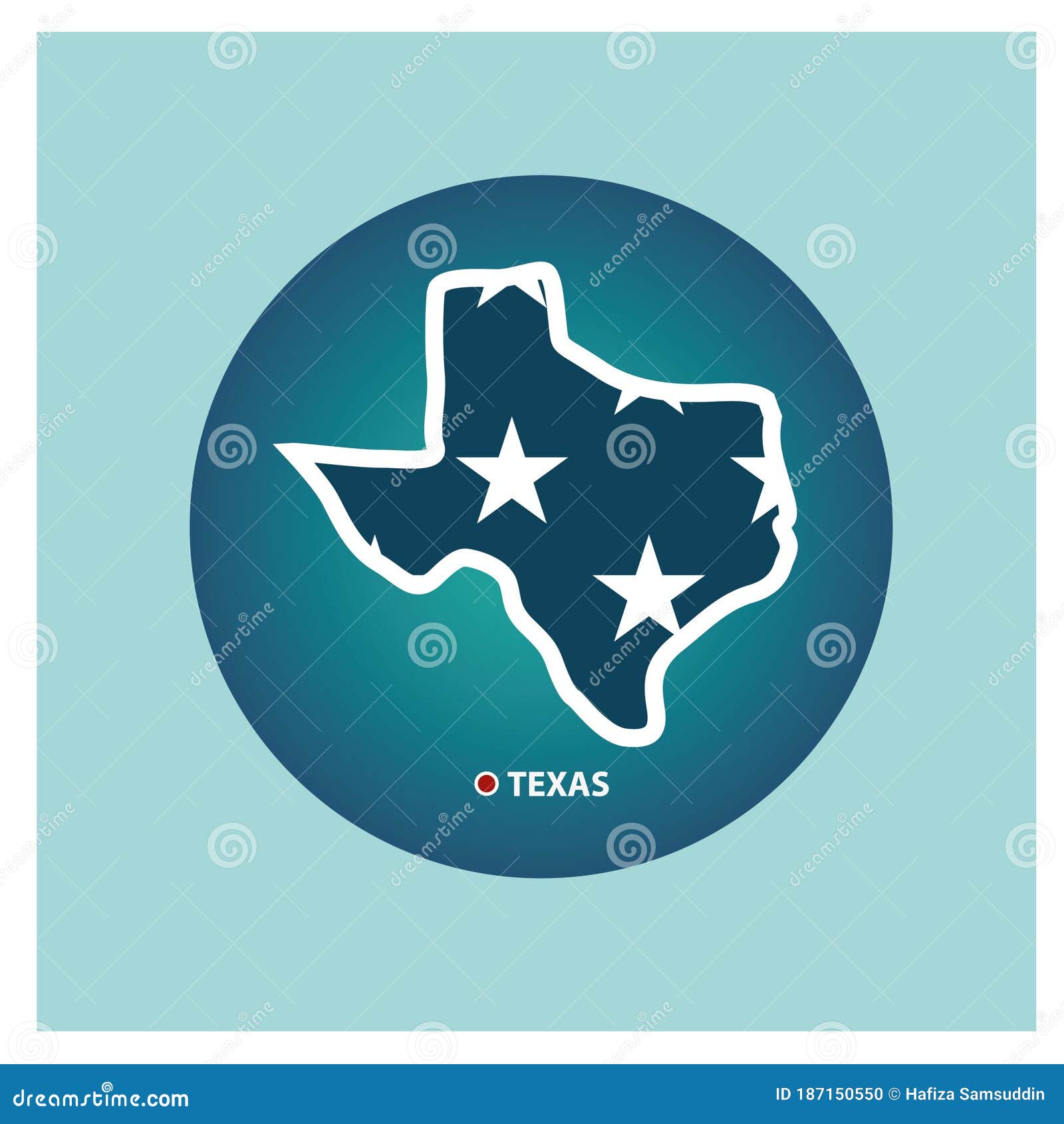 Map of Texas State. Vector Illustration Decorative Design Stock Vector ...
