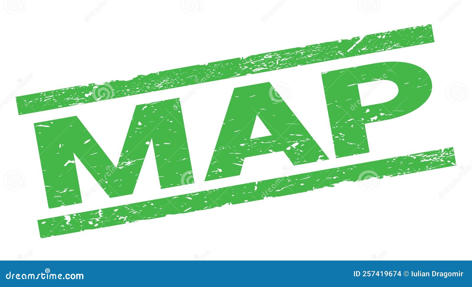 MAP Text on Green Rectangle Stamp Sign Stock Illustration ...