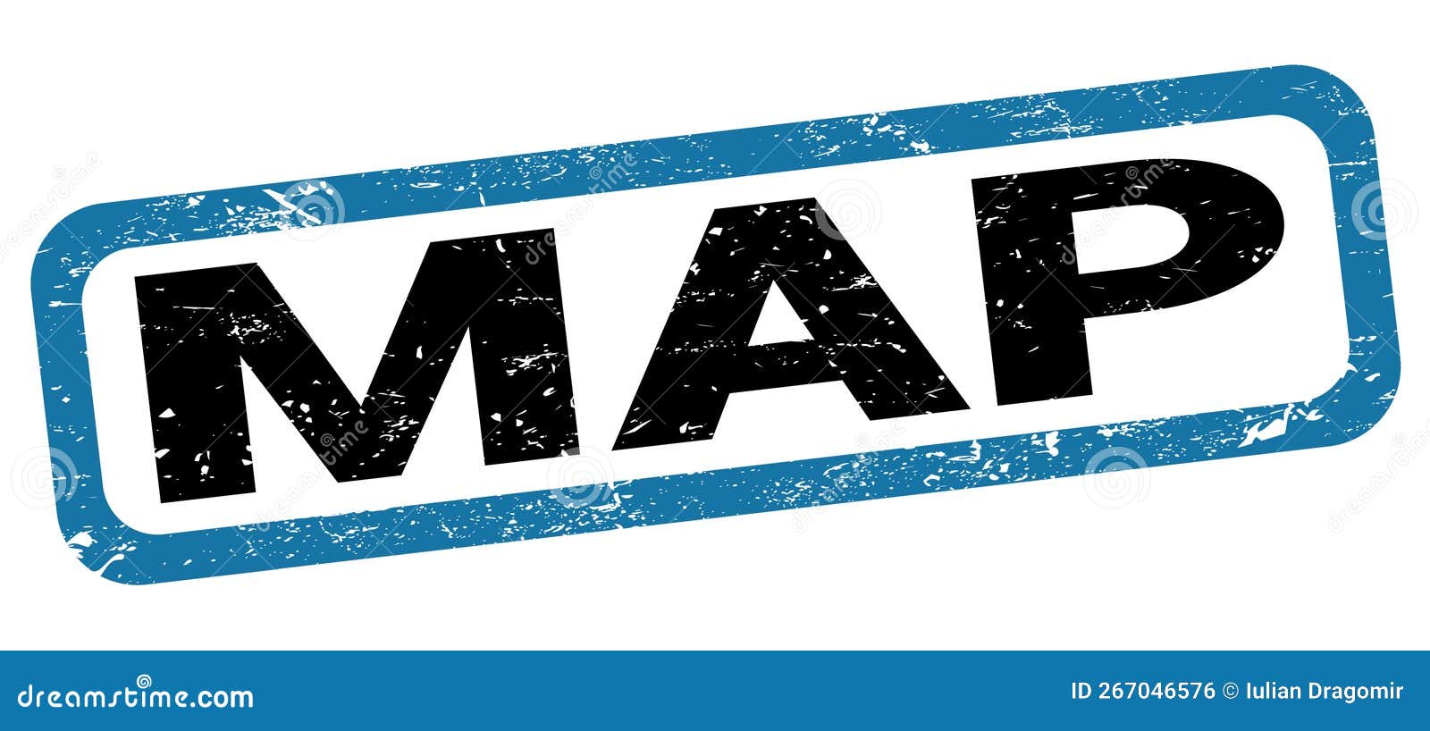 MAP Text Written on Blue-black Rectangle Stamp Stock Illustration ...