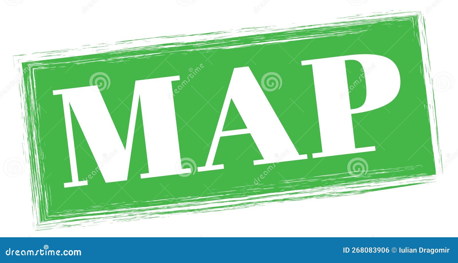 MAP Text Written on Green Stamp Sign Stock Illustration - Illustration ...