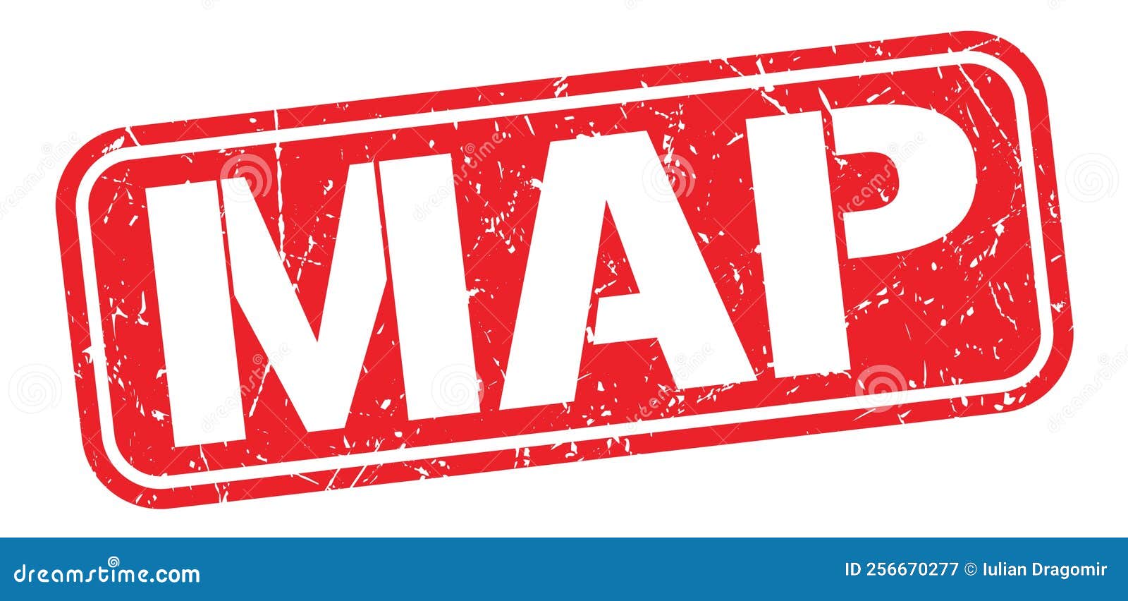 MAP Text Written on Red Stamp Sign Stock Illustration - Illustration of ...