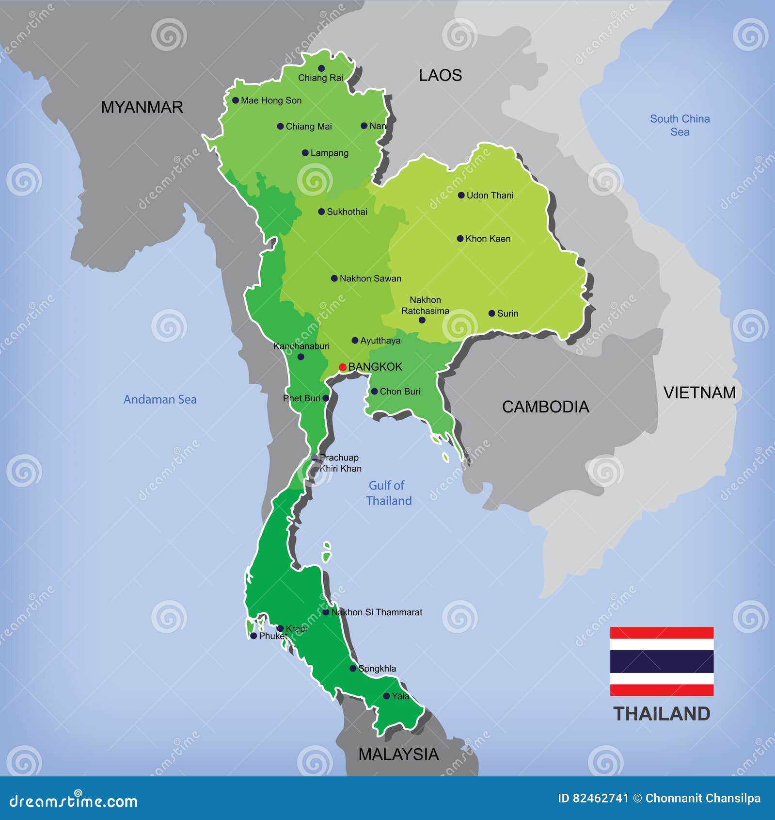 Thailand Map World