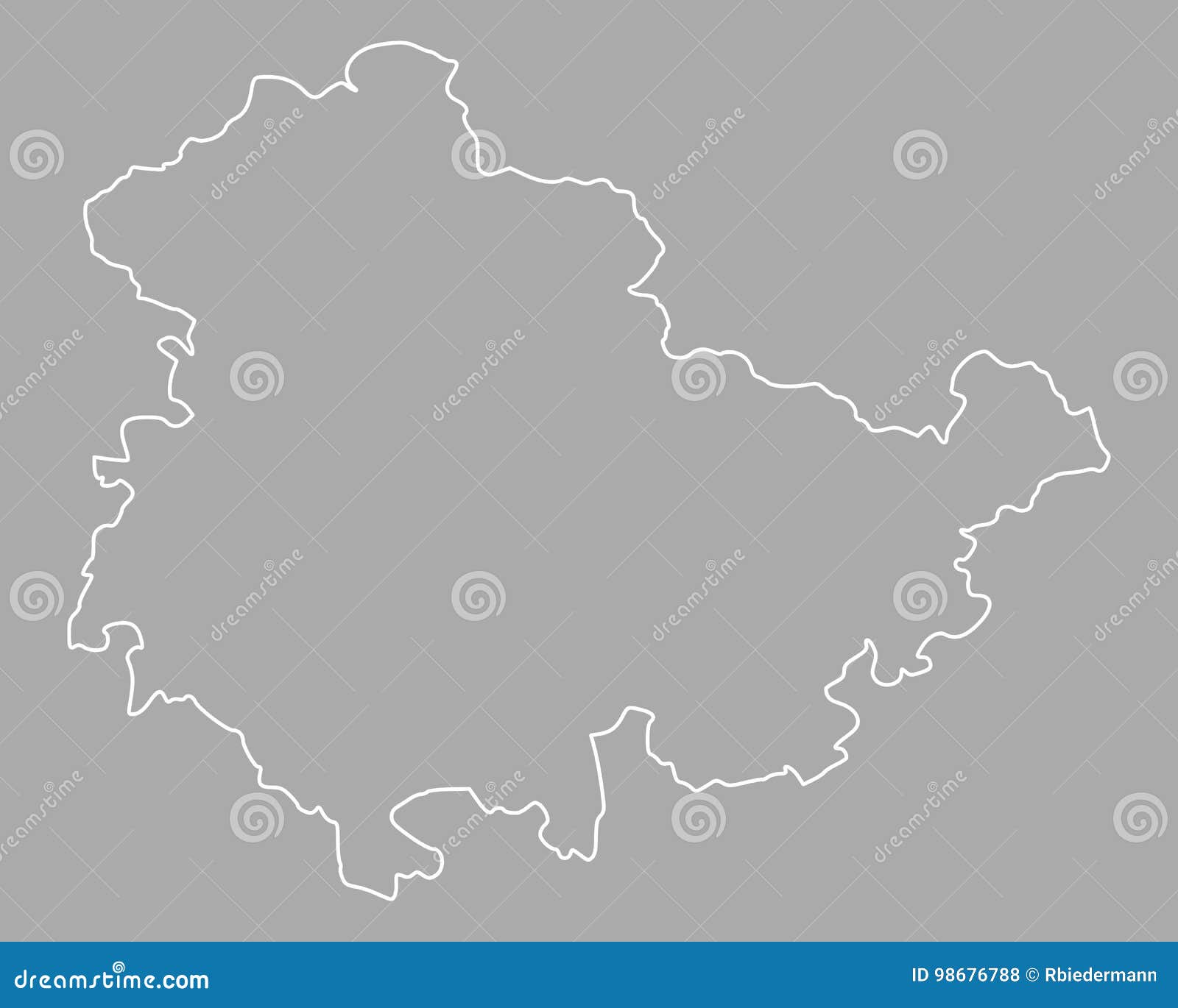 Map of Thuringia stock vector. Illustration of state - 98676788