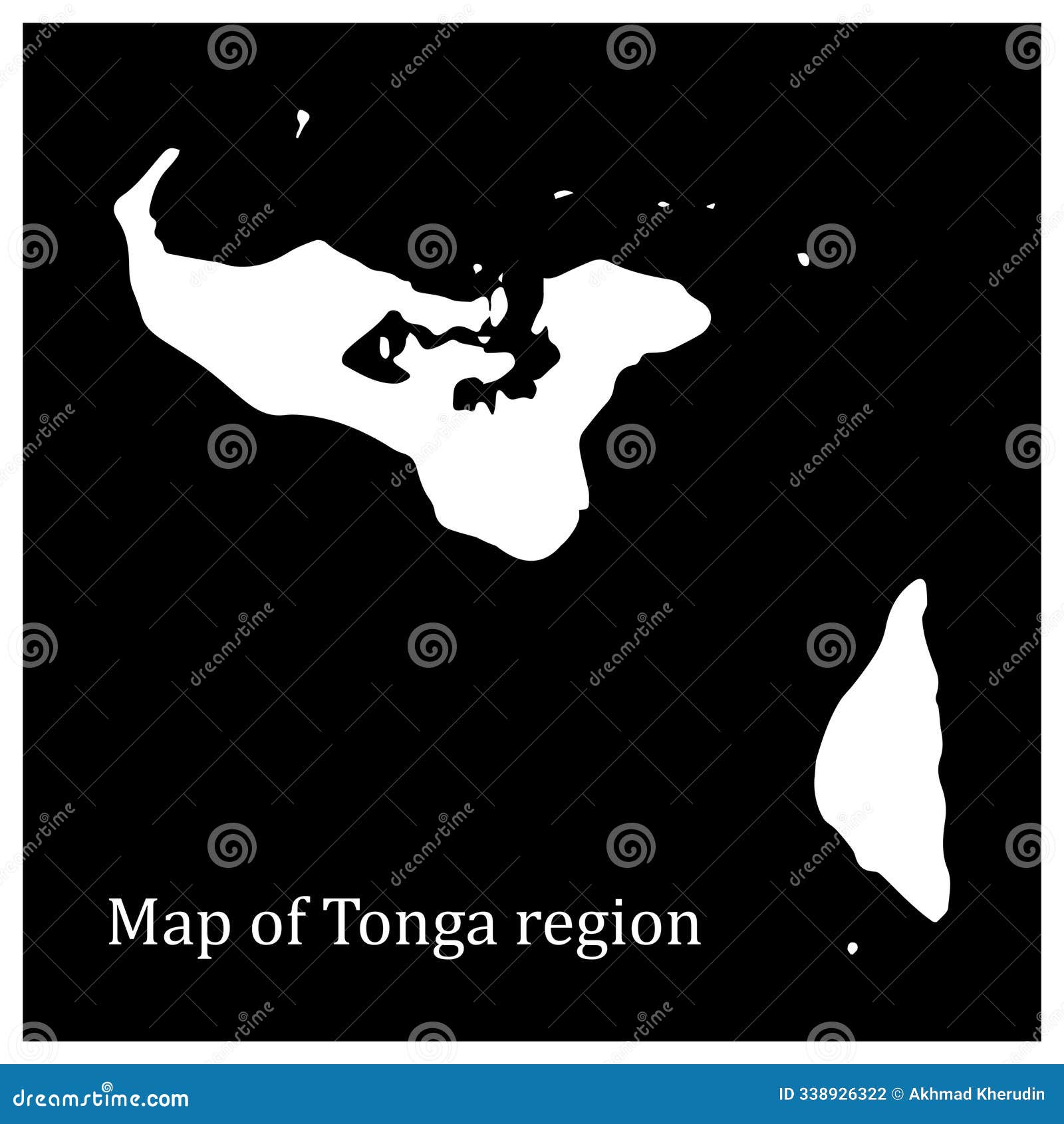 Map of Tonga region stock vector. Illustration of city - 338926322
