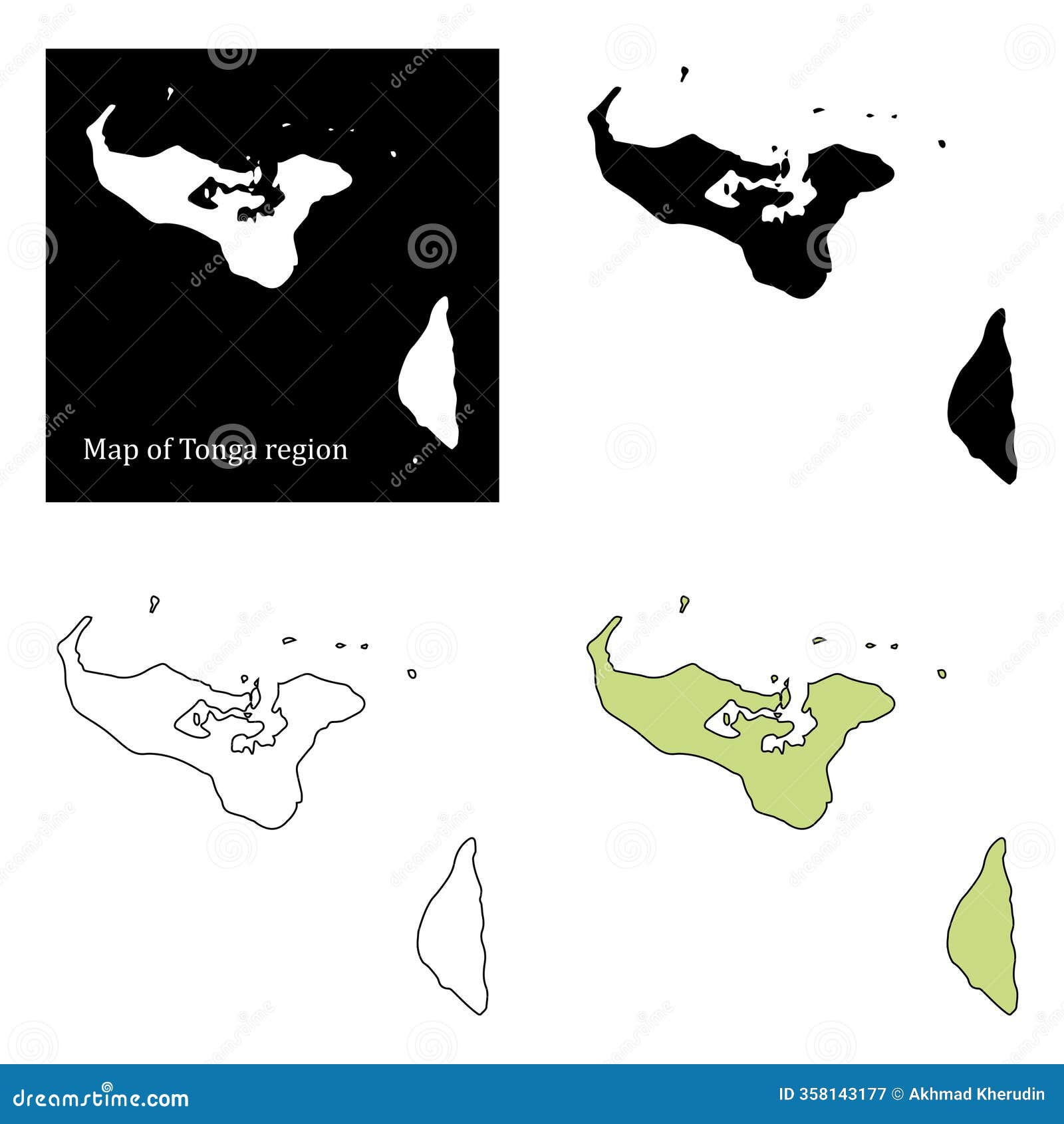 Map of Tonga region stock illustration. Illustration of travel - 358143177