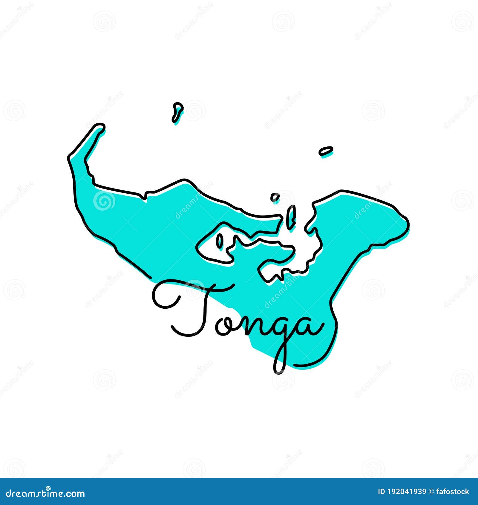 Map of Tonga Vector Design Template. Stock Vector - Illustration of ...