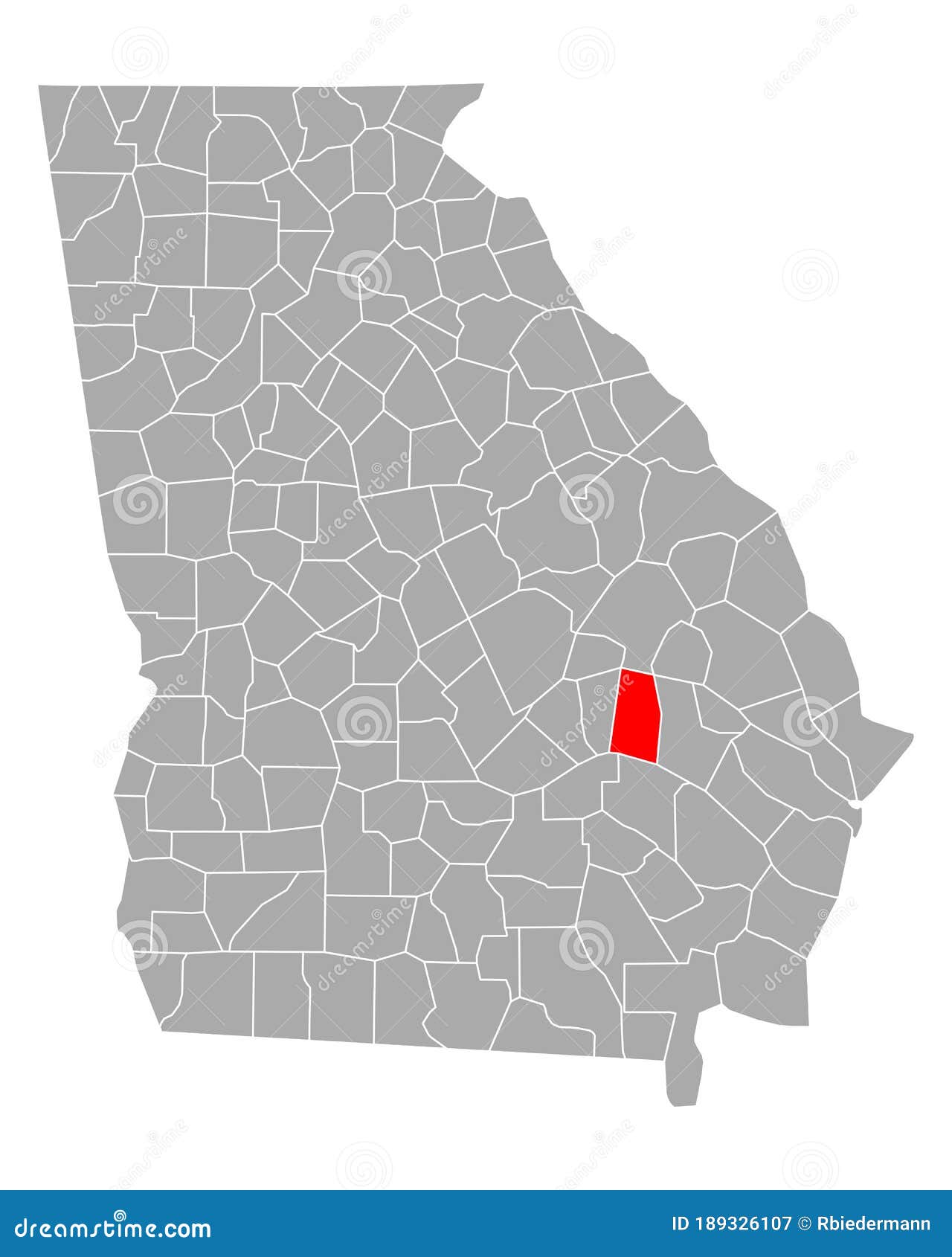 Map of Toombs in Georgia stock vector. Illustration of travel - 189326107