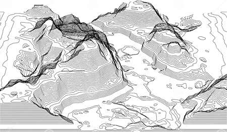 Map of the Topography Line. Vector Abstract Topographic Map Concepts ...