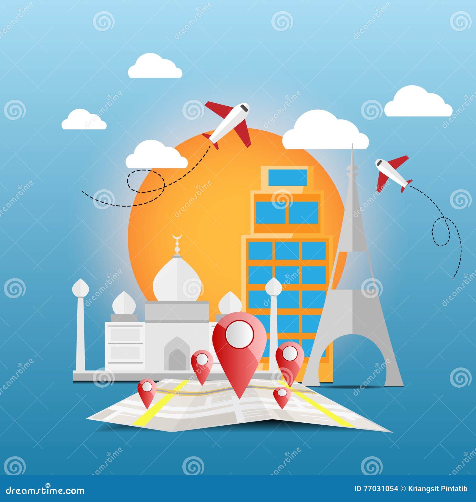 Map tour around the world stock vector. Illustration of tour - 77031054