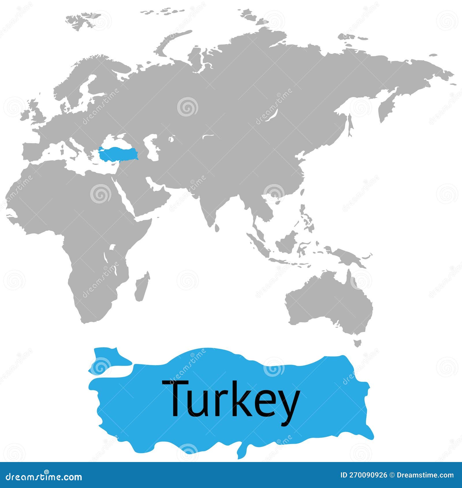 turkey map in the world