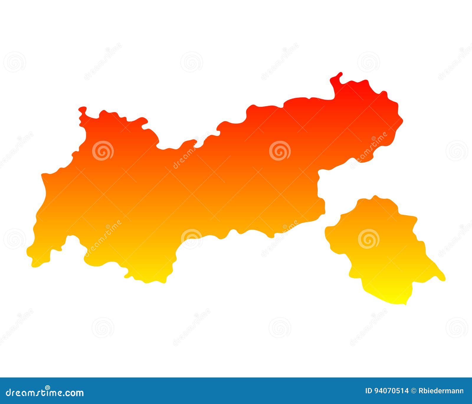 Map of Tyrol stock vector. Illustration of austria, cartography - 94070514