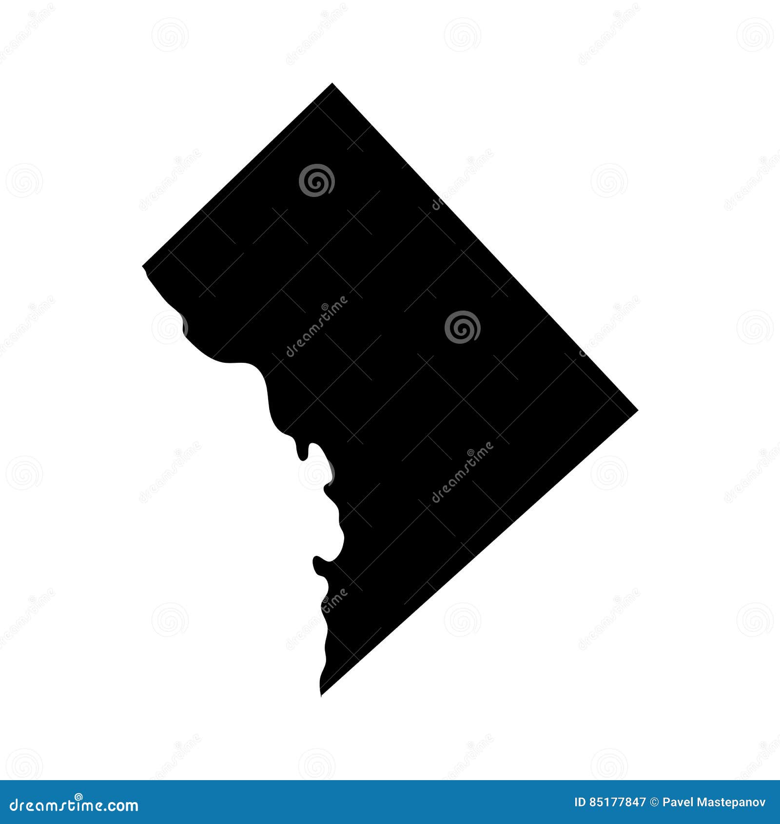 District Of Columbia Line Art Map Cartoon Vector | CartoonDealer.com ...