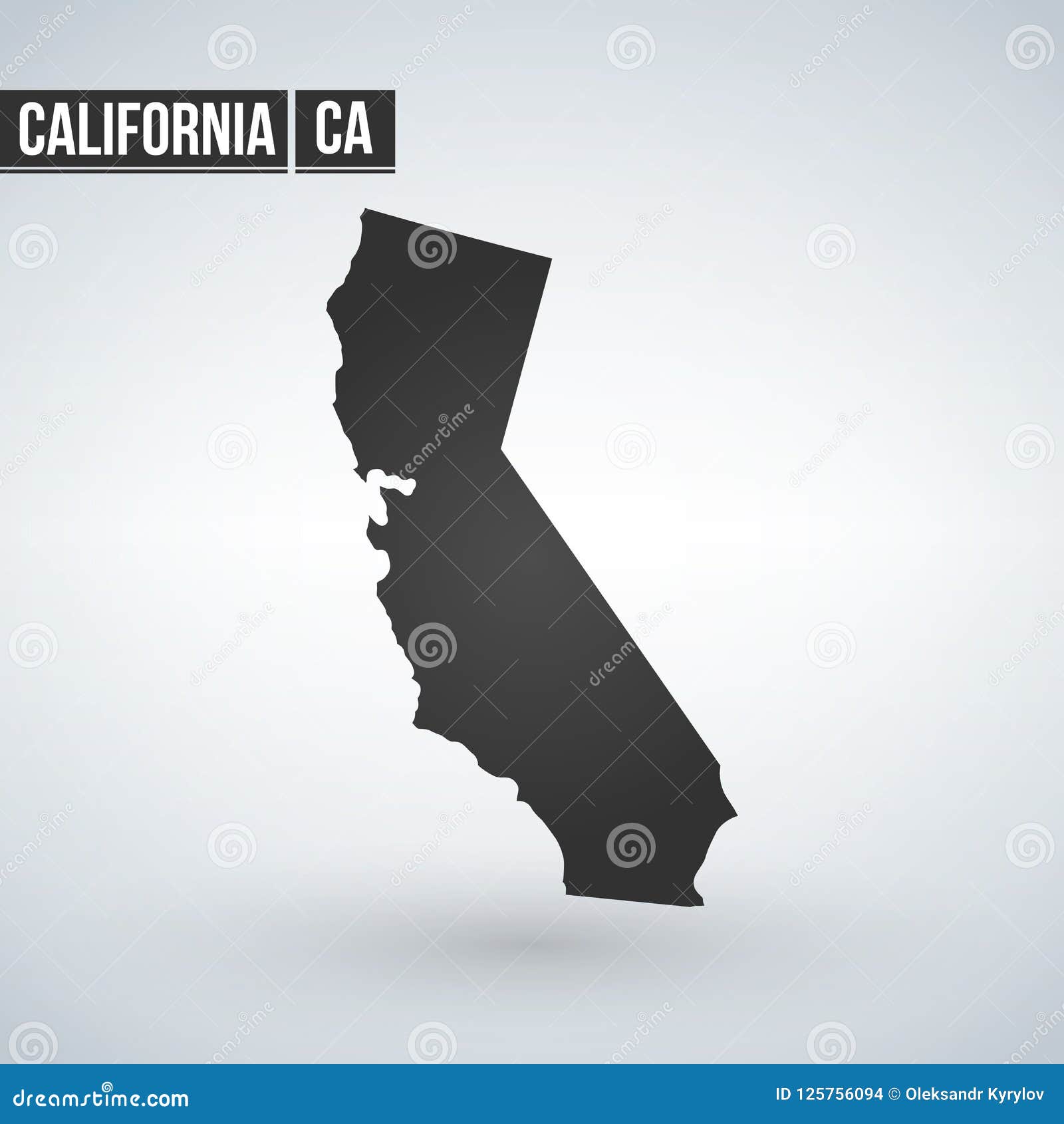 Map of the U.S. State of California, Vector Illustration. Stock ...