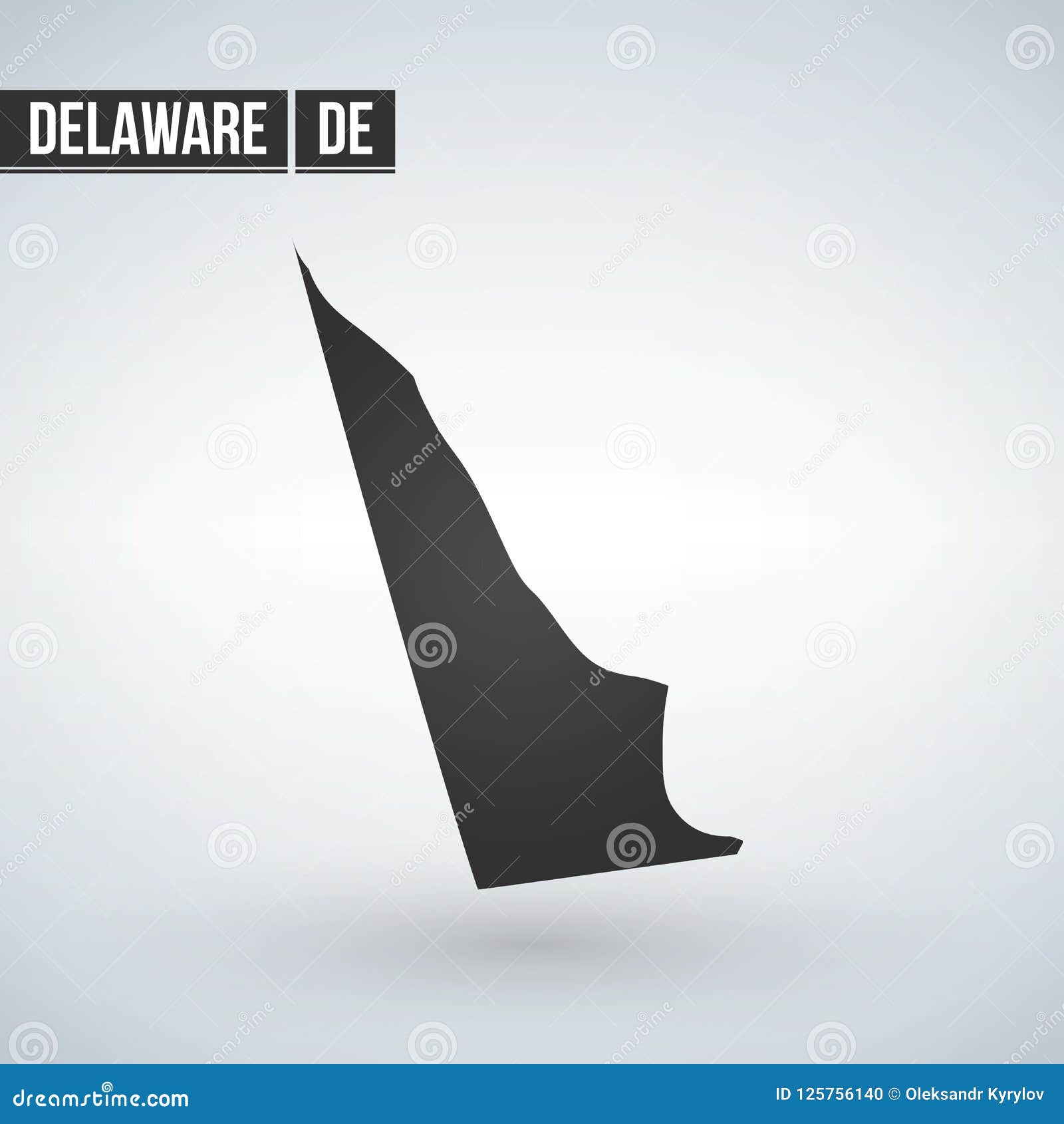 Map of the U.S. State of Delaware, Vector Illustration. Stock ...