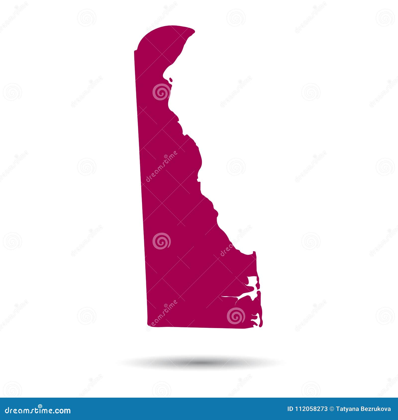Map of the U.S. State of Delaware on a White Background. Stock ...