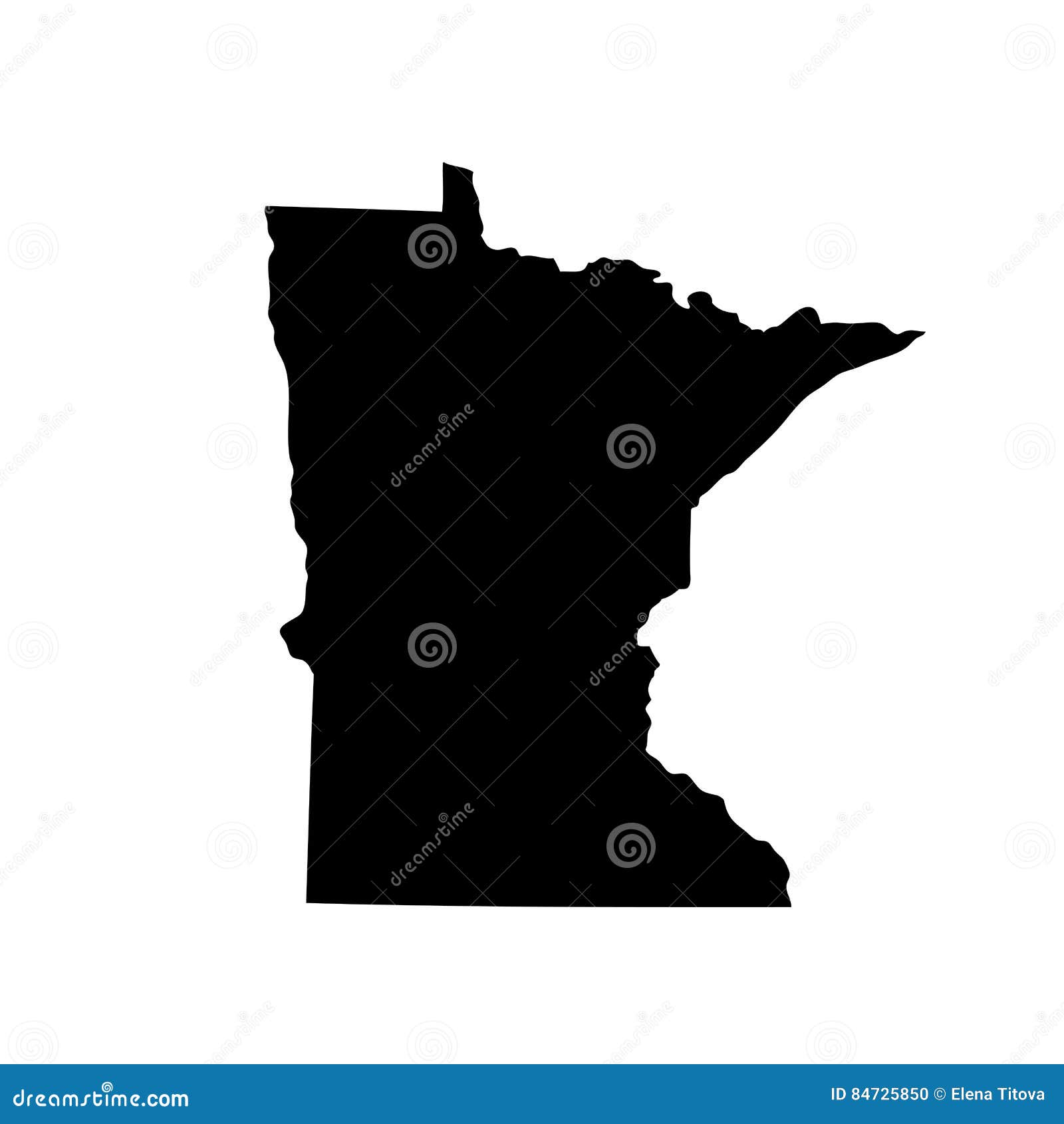 Minnesota State Map, USA. Set Of Minnesota Maps With Outline Border ...