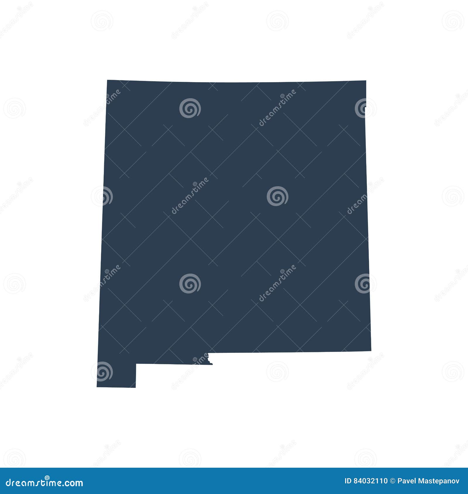 Map of the U.S. State New Mexico Stock Vector - Illustration of north ...
