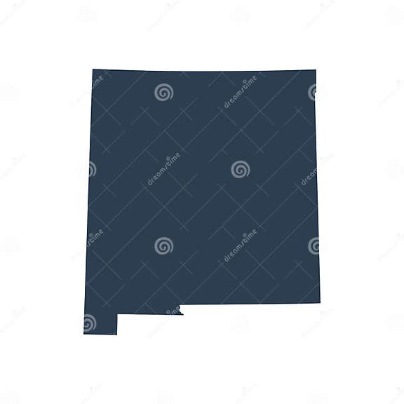 Map of the U.S. State New Mexico Stock Vector - Illustration of north ...