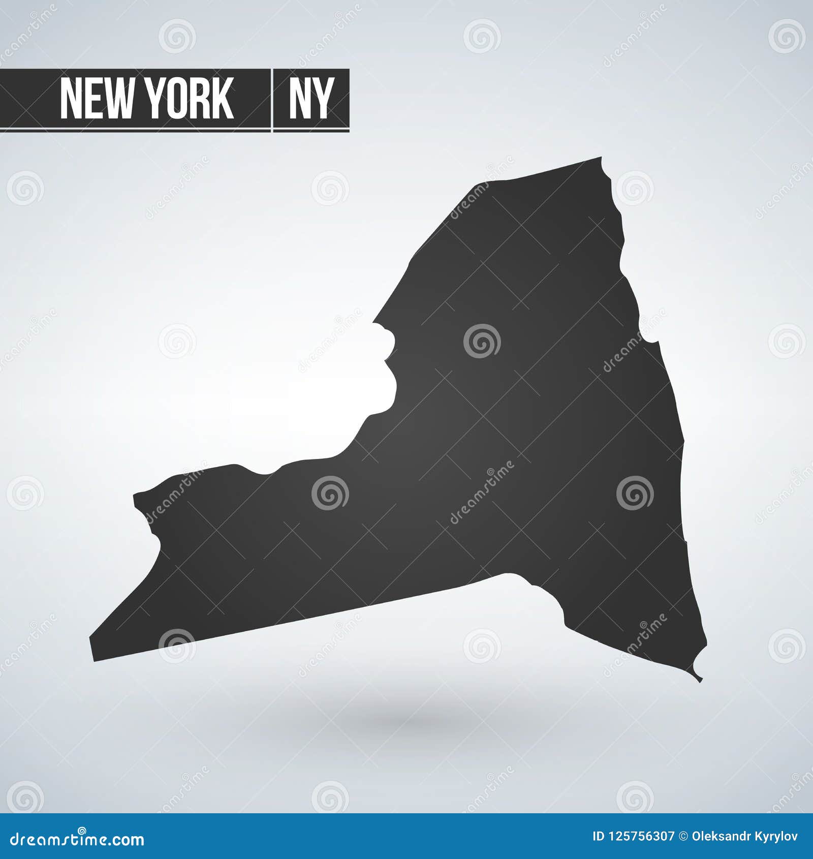 Map of the U.S. State of New York, Vector Illustration Stock ...