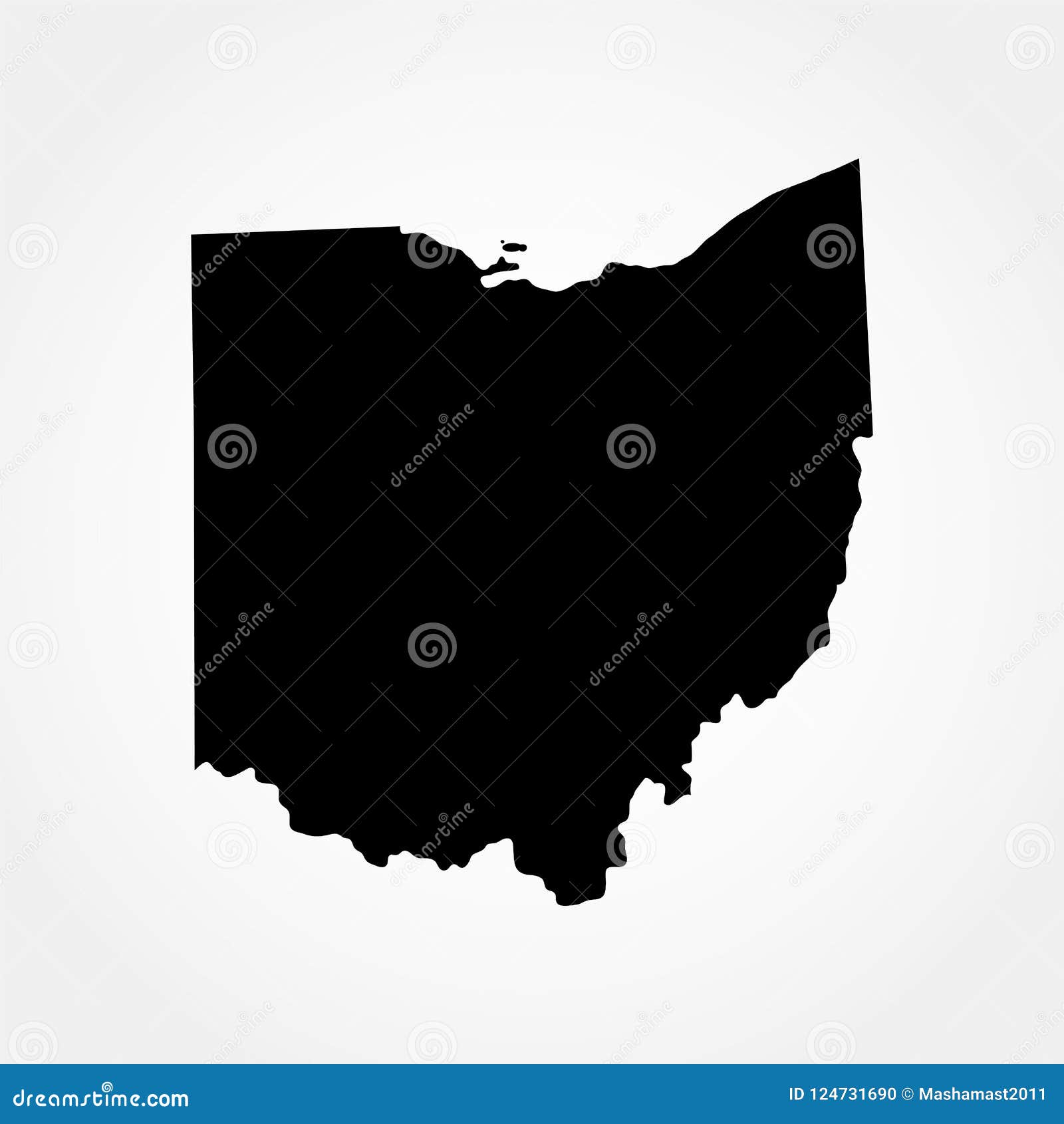 Map of the U.S stock vector. Illustration of america - 124731690