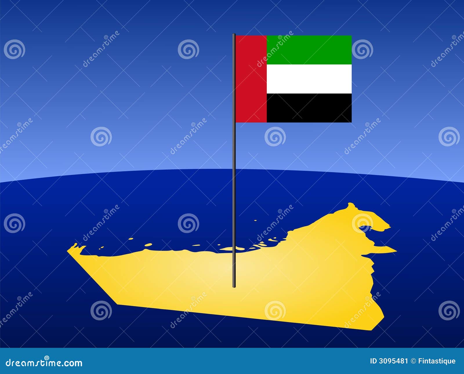 Uae Flag Map
