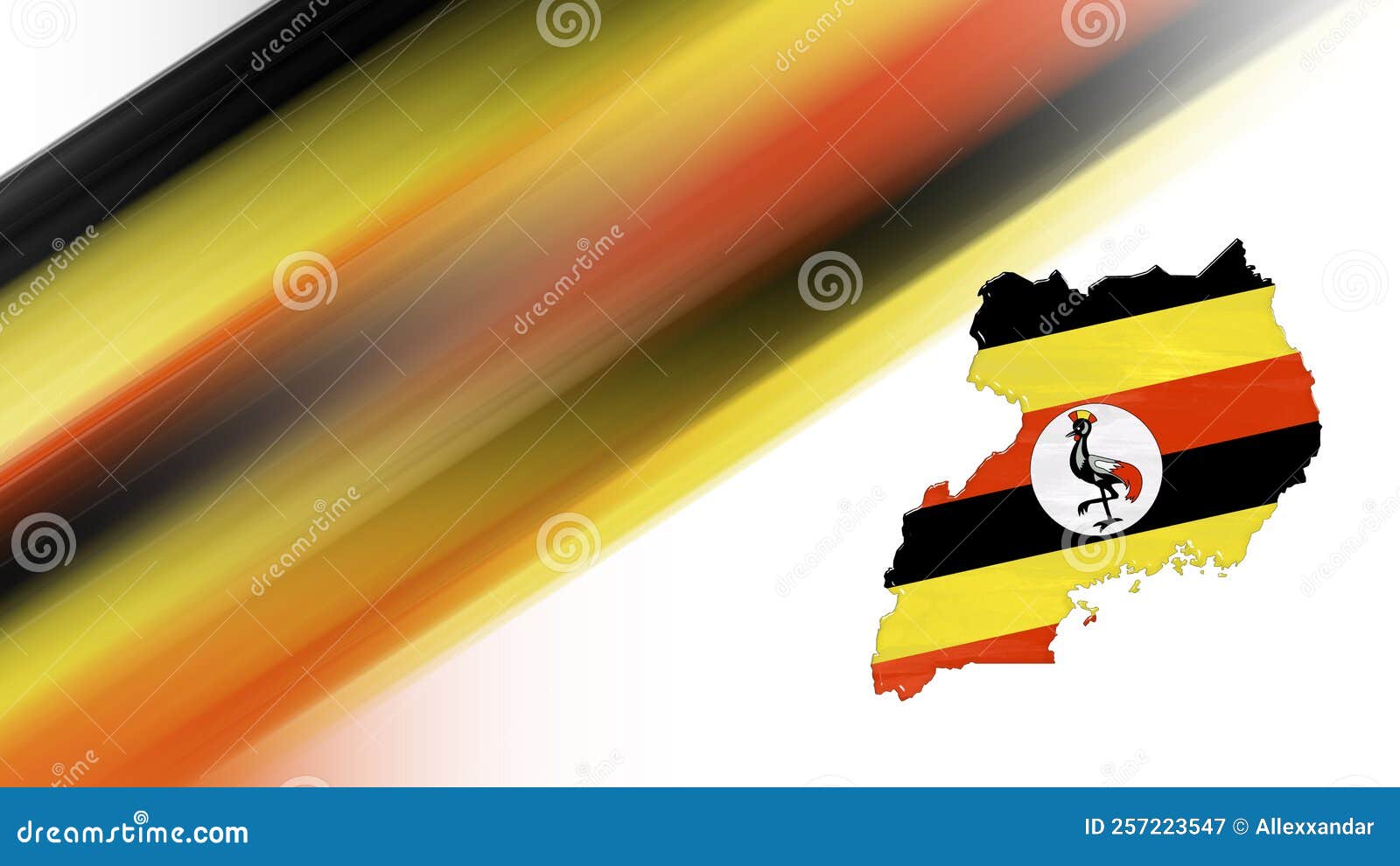Map of Uganda, flag map stock illustration. Illustration of regional ...