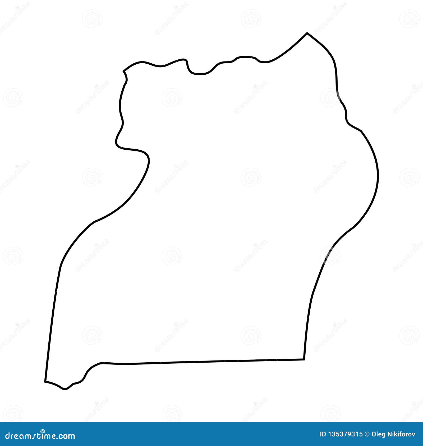 Uganda - Outline Map Vector Illustration | CartoonDealer.com #111715108