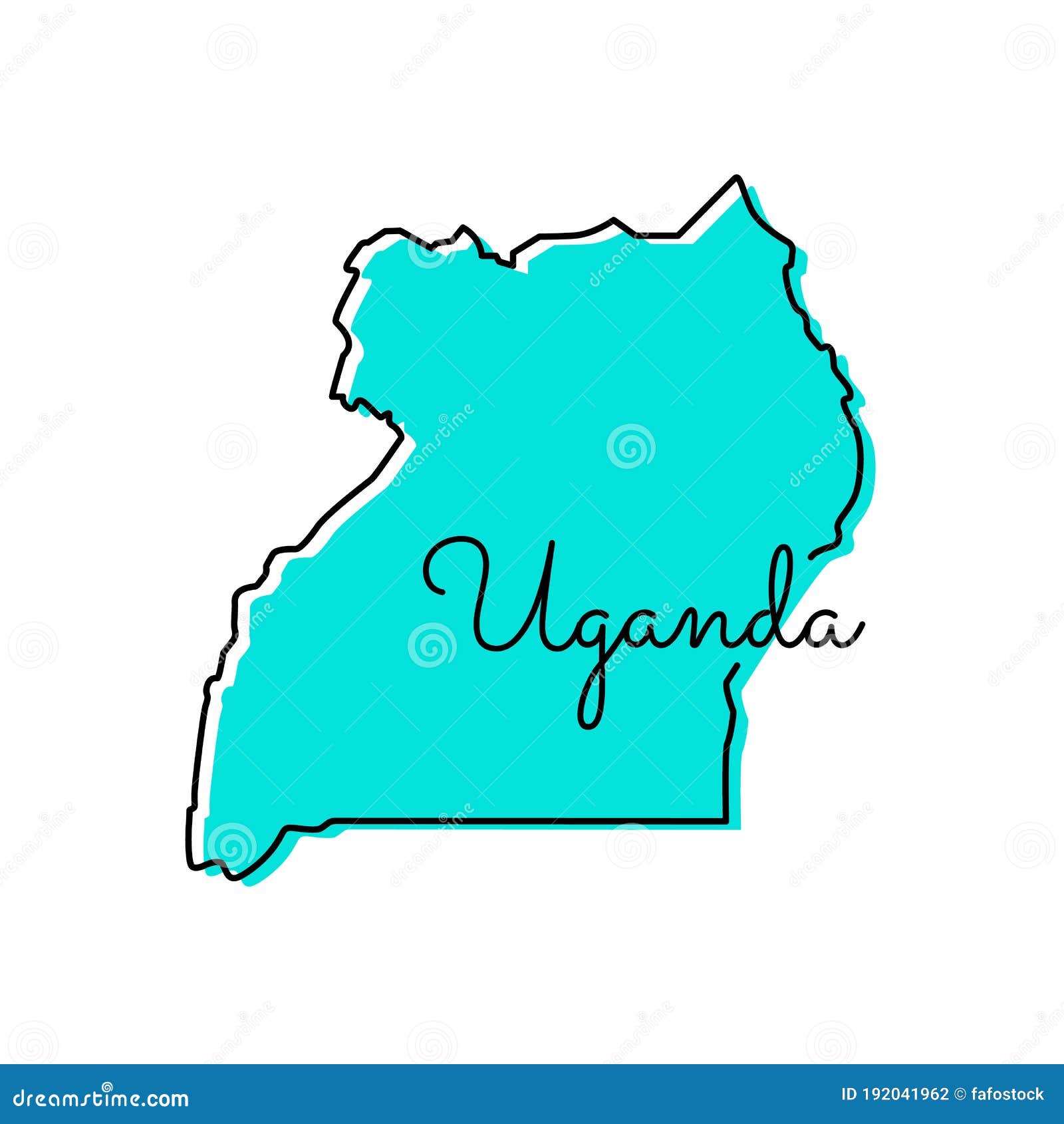 Map of Uganda Vector Design Template. Stock Vector - Illustration of ...