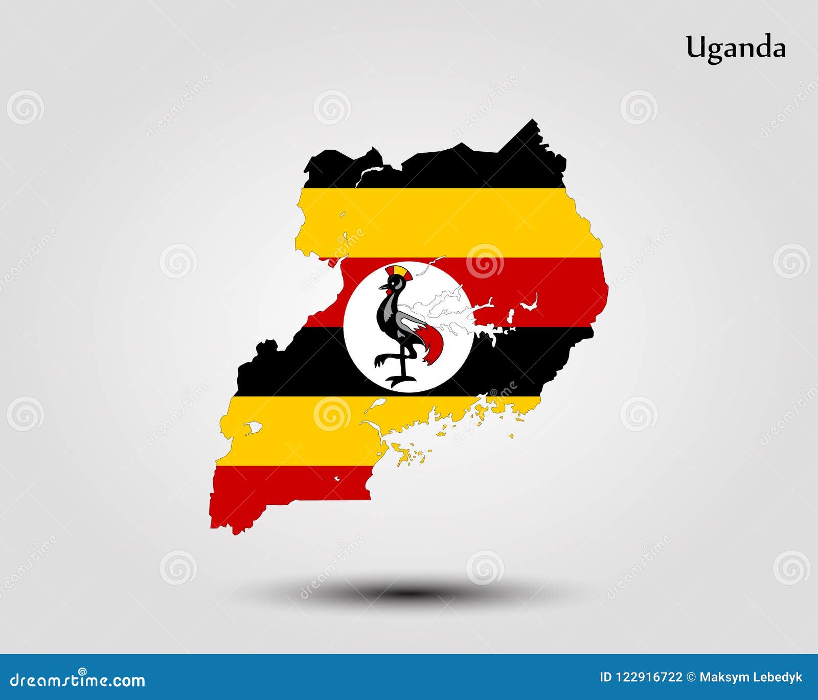 Map of Uganda stock illustration. Illustration of isolated - 122916722