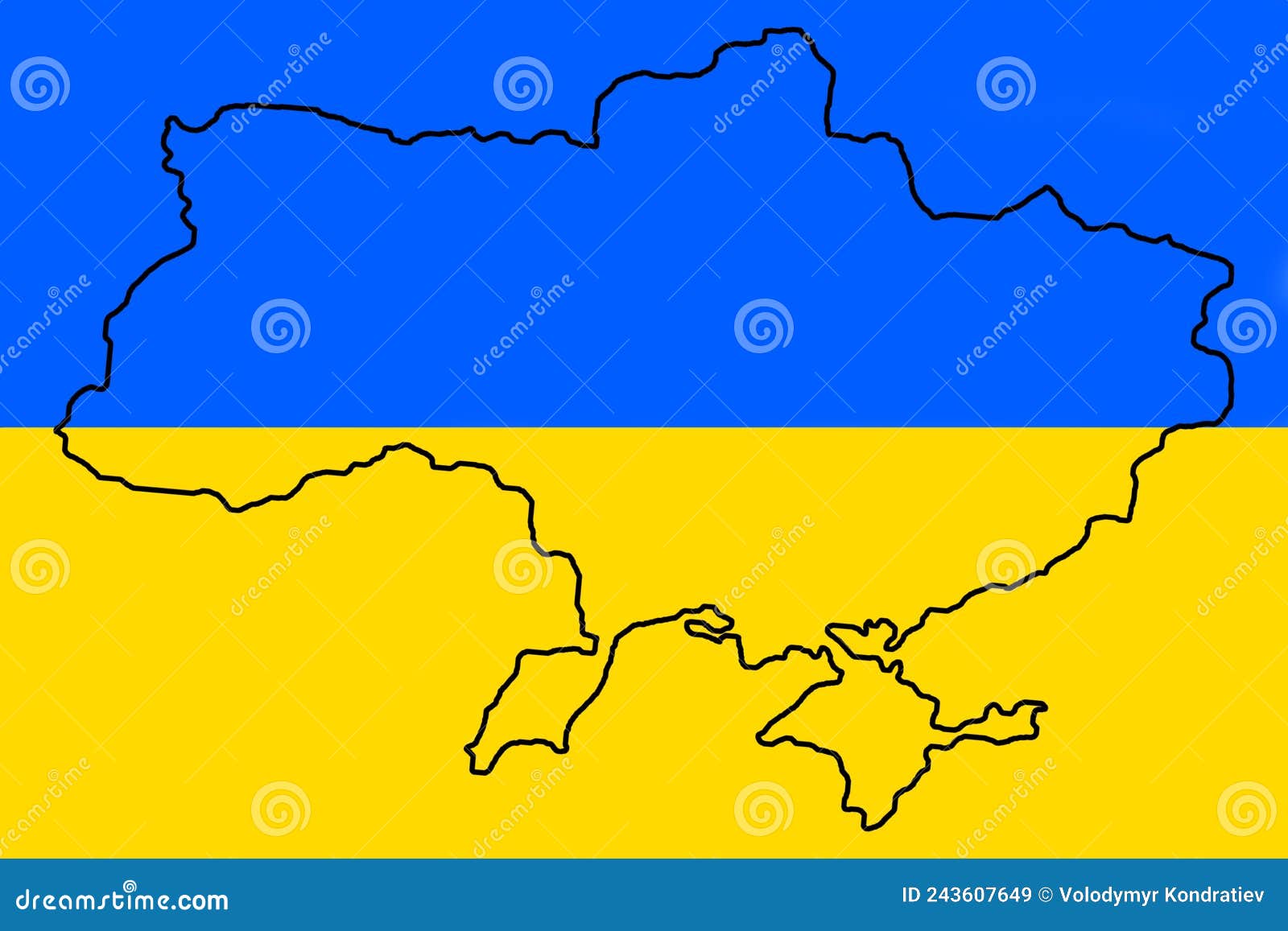 Map of Ukraine Close Up. Ukraine Outline Stock Illustration ...