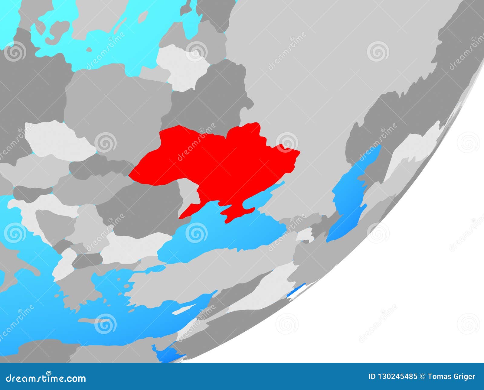 Map of Ukraine on globe stock illustration. Illustration of ukraine ...