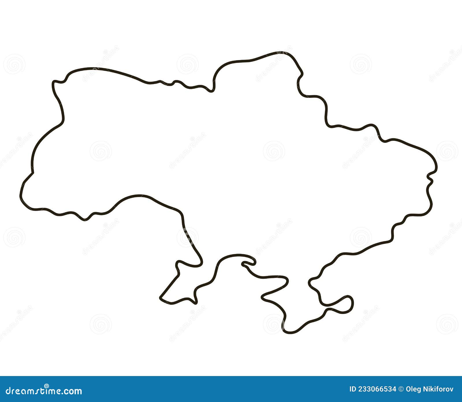 Map of Ukraine. Simple Outline Map Vector Illustration Stock Vector ...