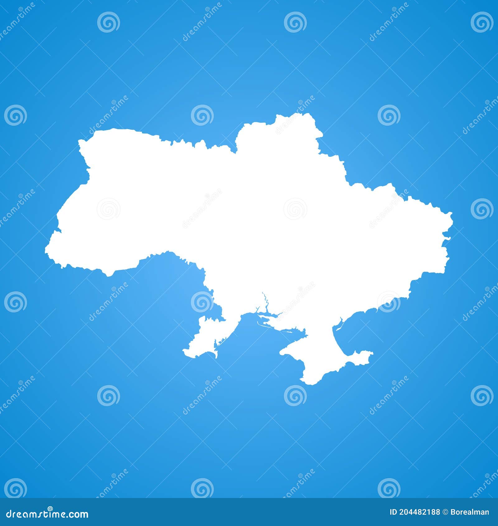 Map of the Ukraine stock vector. Illustration of vector - 204482188