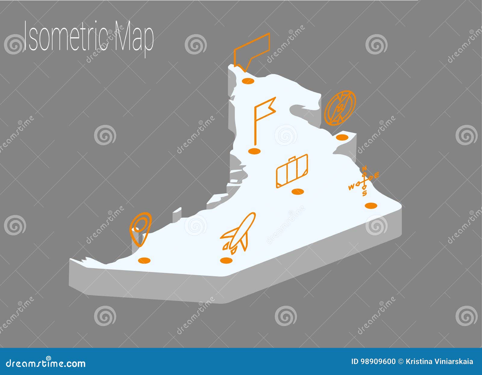 Map United Arab Emirates Isometric Concept. Stock Vector - Illustration ...
