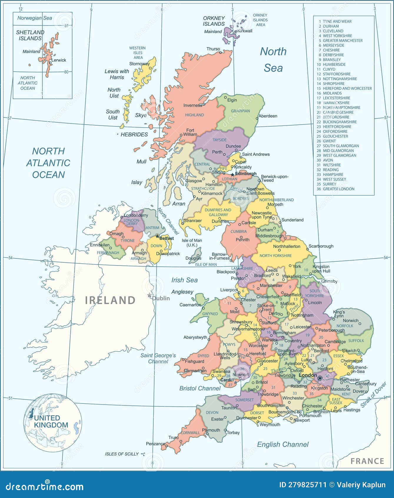 United Kingdom Map - Highly Detailed Vector Illustration Stock Vector ...