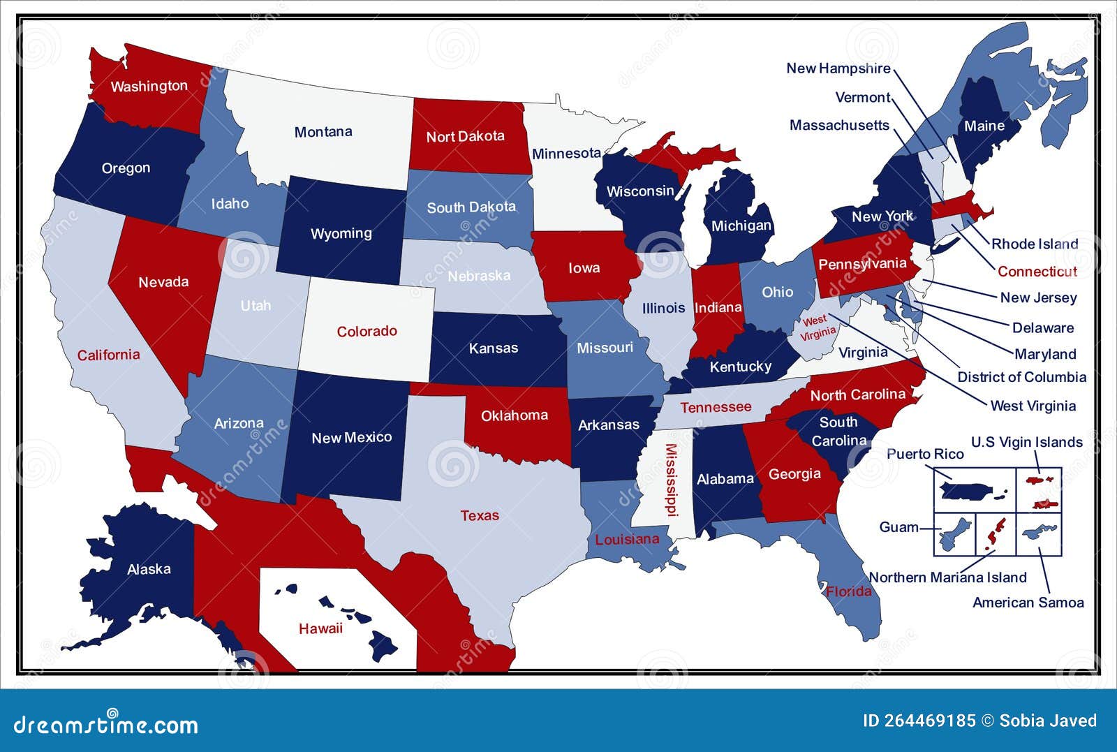 Vector Map of United States of America with Printable Quality Stock ...