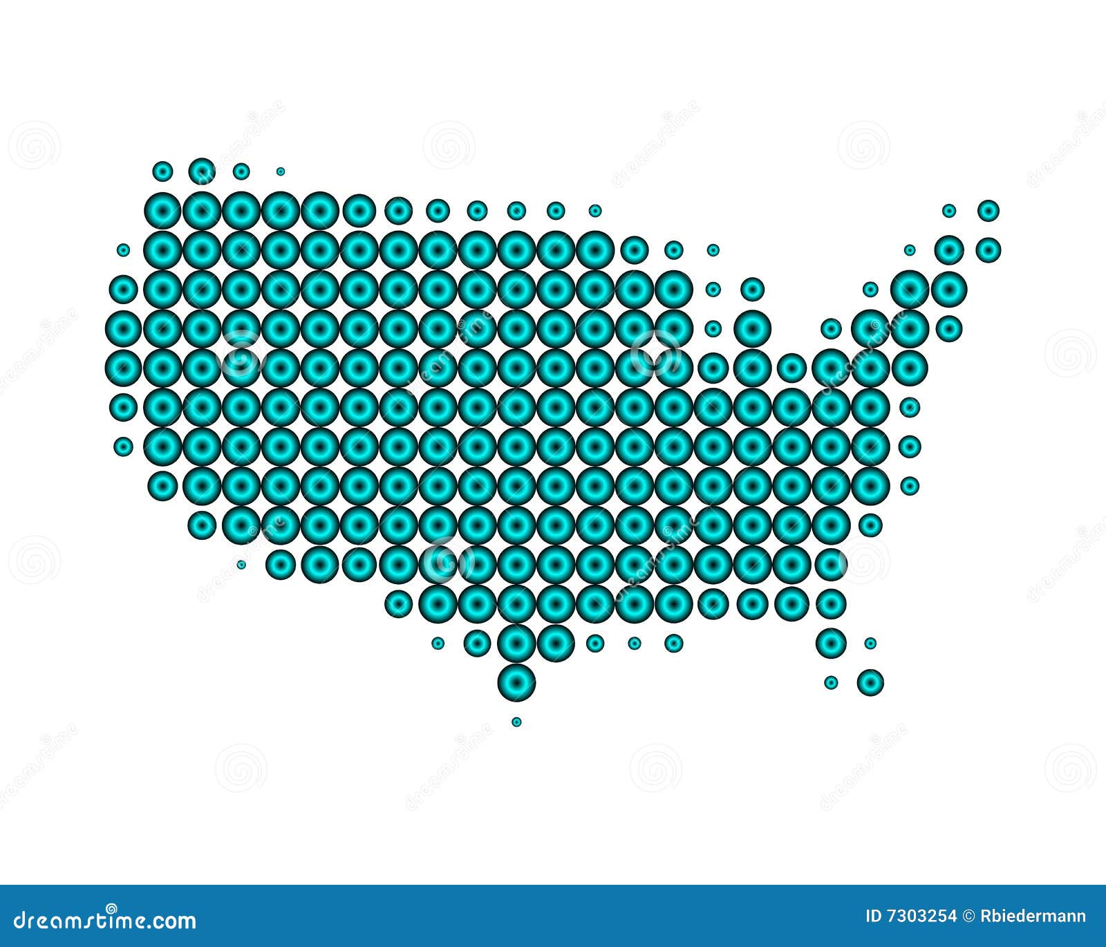 Map of United States of America Stock Vector - Illustration of circle ...
